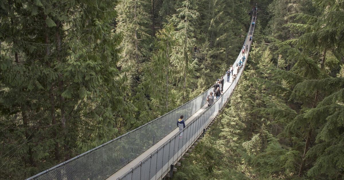 Skalka with longest cable bridge in Slovakia