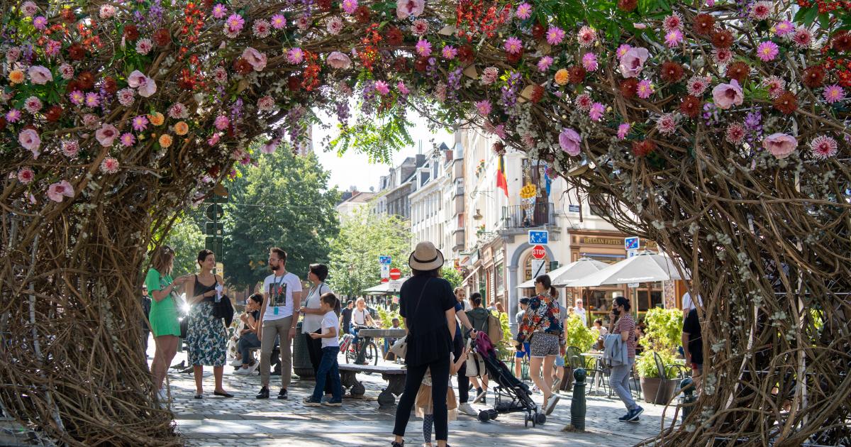 Brussels covered in flowers for the first time since the pandemic start ...